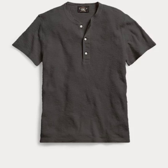 Ralph Lauren Double RL | Shirts | Sold Rrl By Ralph Lauren Mens Waffleknit Henley Faded Black ...
